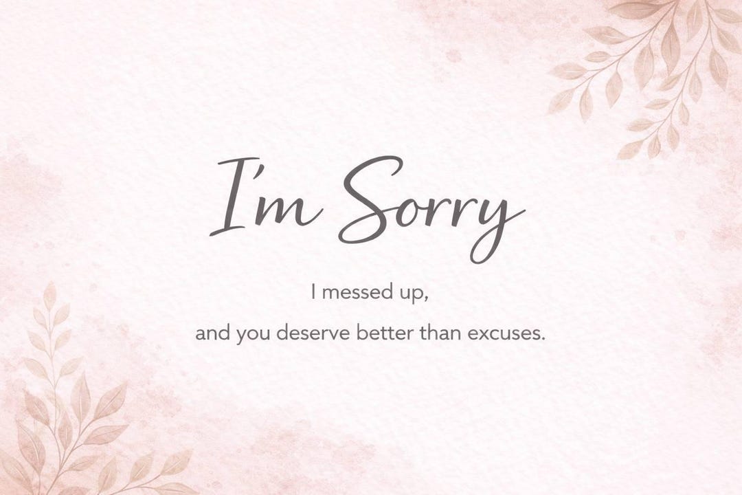 Apology Card Bundle, Printable Sorry Cards (digital Download) - Etsy
