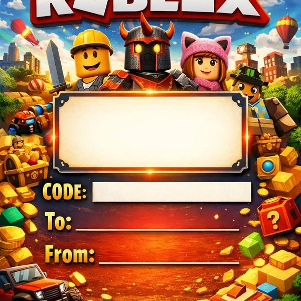 Printable Roblox Gift Certificate - 60+ Gift Ideas for 2026