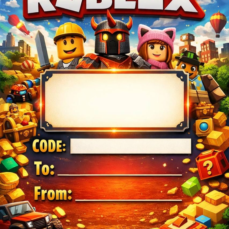 Printable Roblox Gift Certificate - 60+ Gift Ideas for 2026