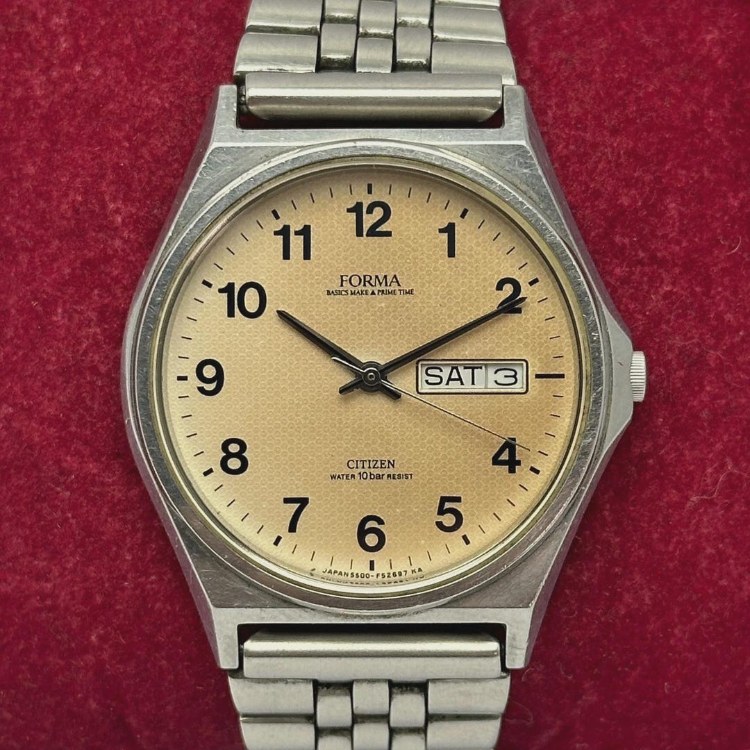 Citizen Forma 5500-F51405 Quartz Chocolate Dial Day/date Men’s Watch - Etsy