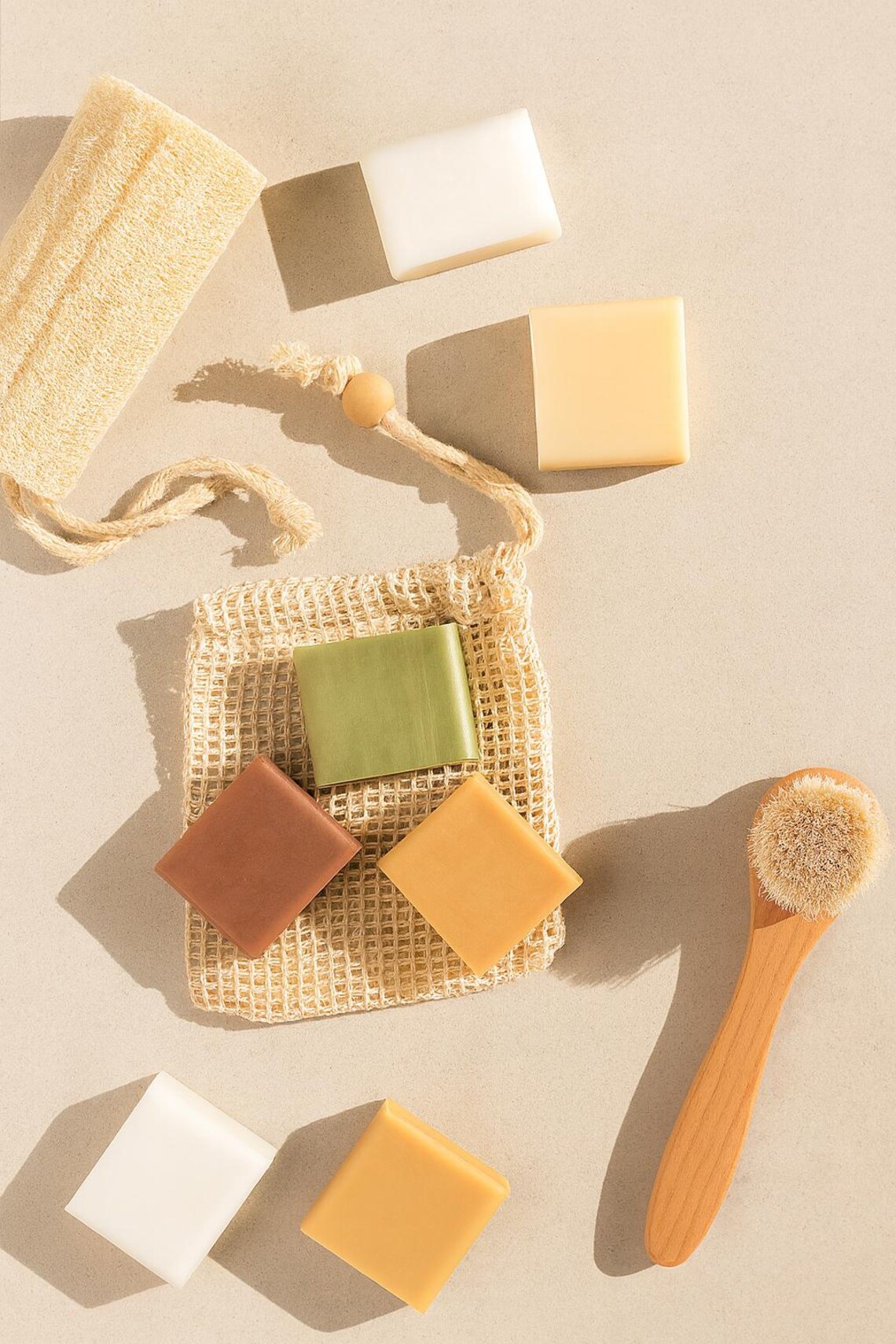 Turkish Spa Kit With Natural Soaps, Brush, Loofah & Cotton Pouch - Etsy