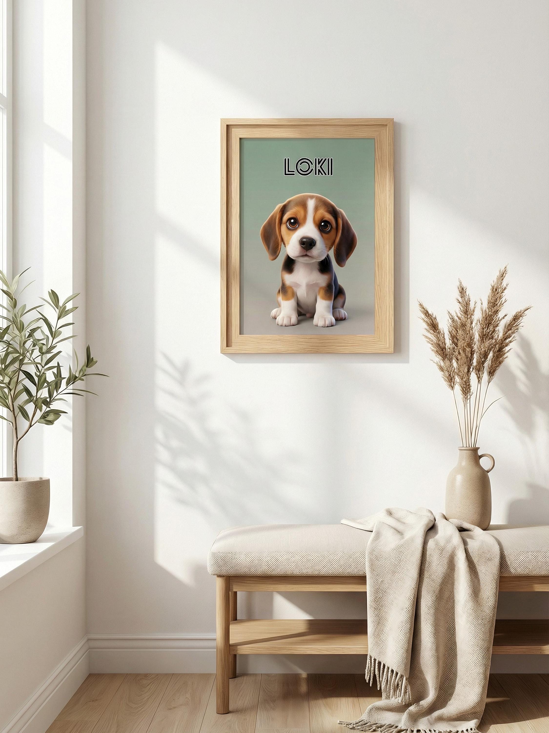 Personalized Pixar Style Pet Art Poster From Photo | Custom Cat & Dog ...