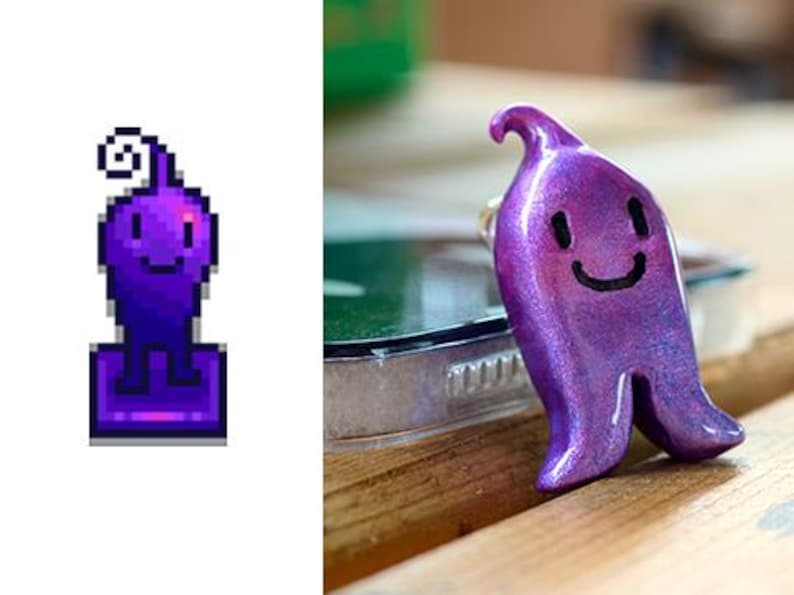 Stardew Valley Iridium Krobus Clay Charm | Hand-painted Texture Kawaii ...