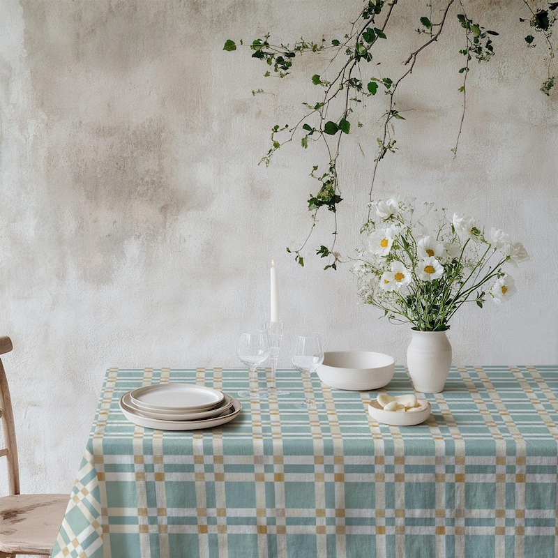 Plaid Tablecloth - Etsy