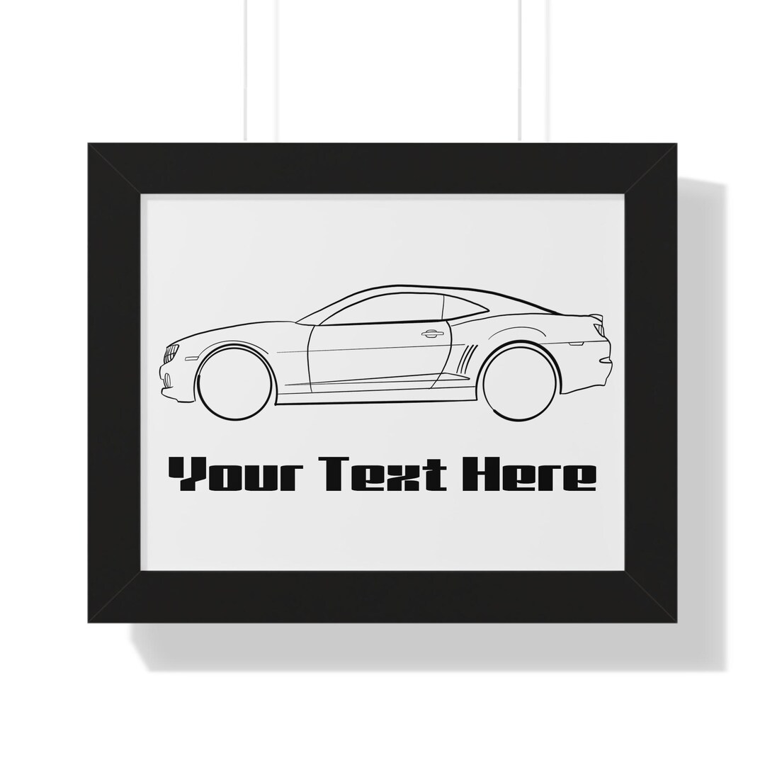 5th Gen Camaro Outline Poster, Muscle Car Garage Art - Etsy