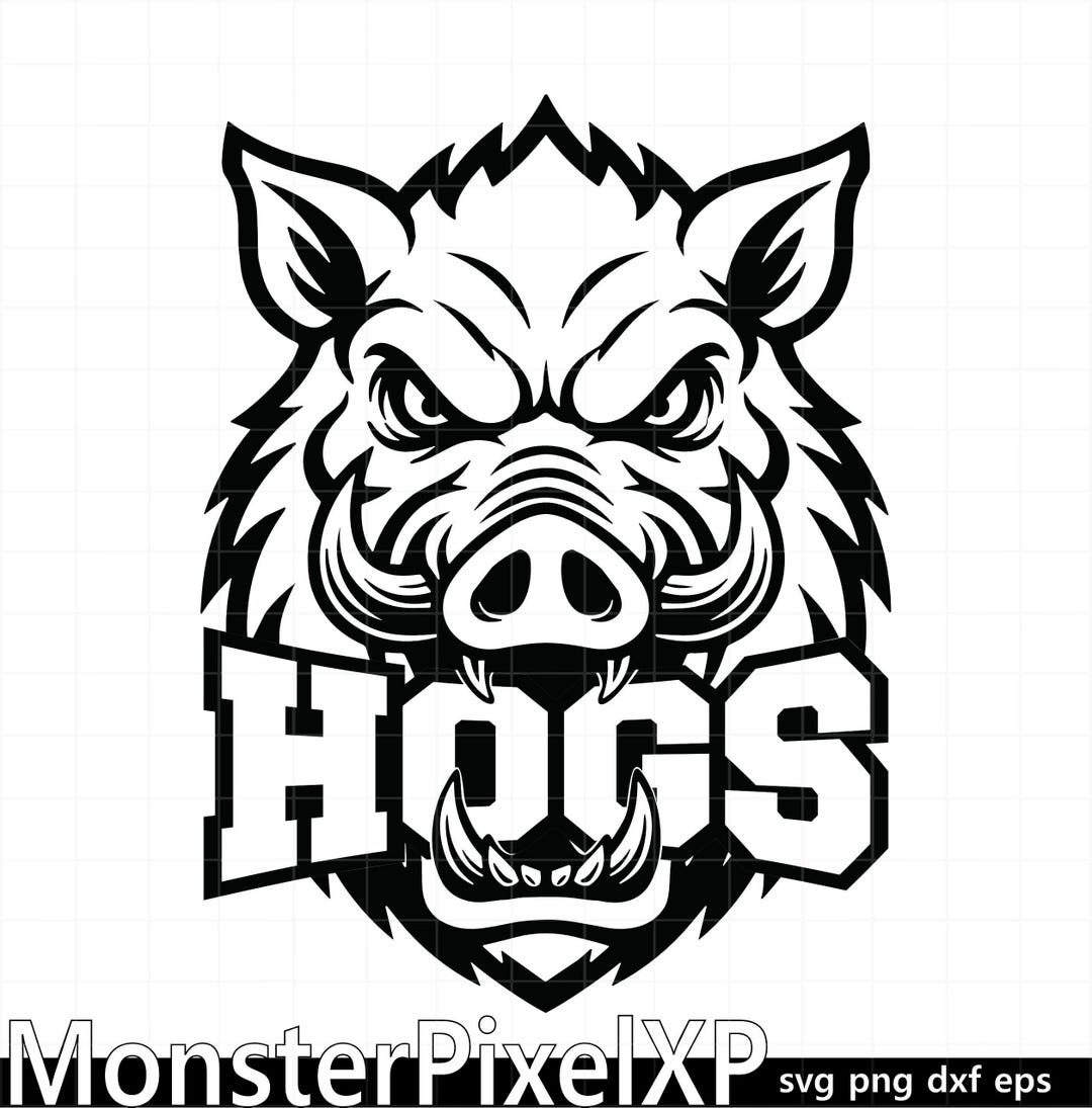 Hogs Team Logo SVG, PNG, EPS, Sports Design (digital Files) - Etsy