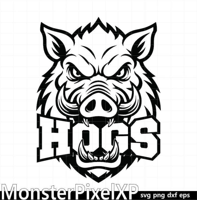 Hogs Team Logo SVG, PNG, EPS, Sports Design (digital Files) - Etsy