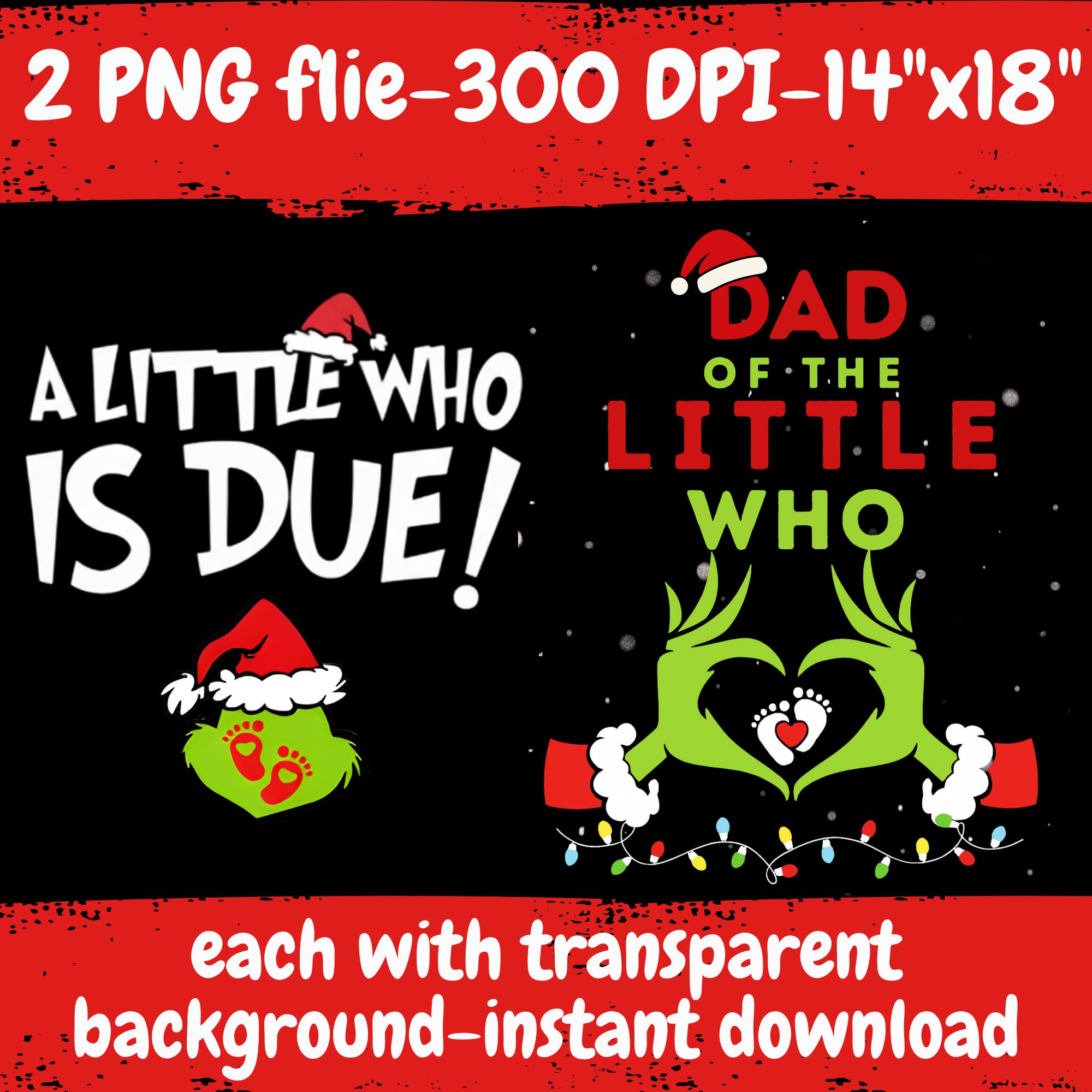 Dad of the Little Who – A Little Who is Due 2 PNG, Christmas Pregnancy ...