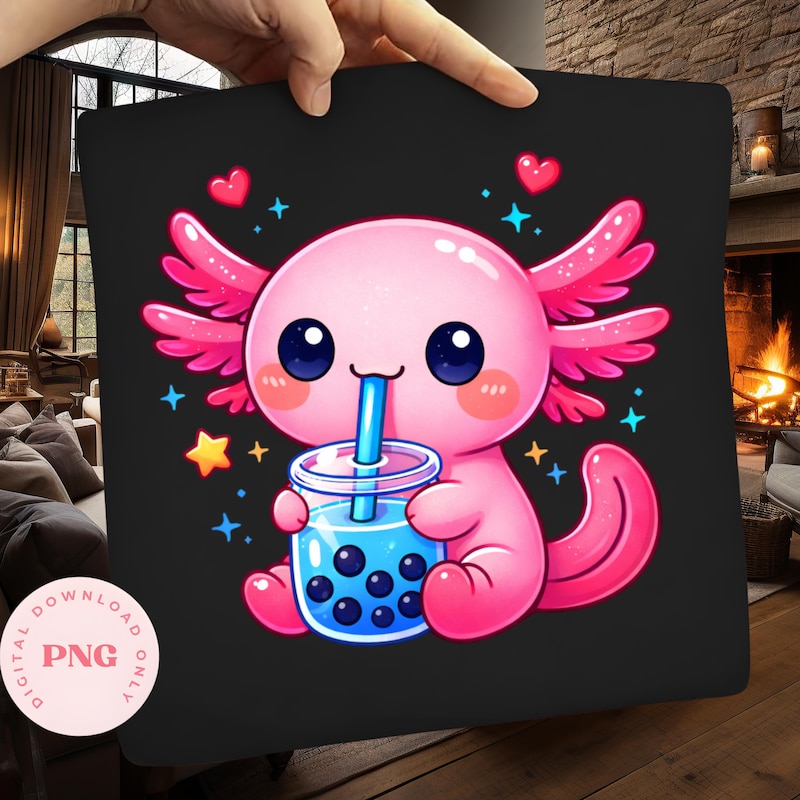 Axolotl Boba Png - Etsy