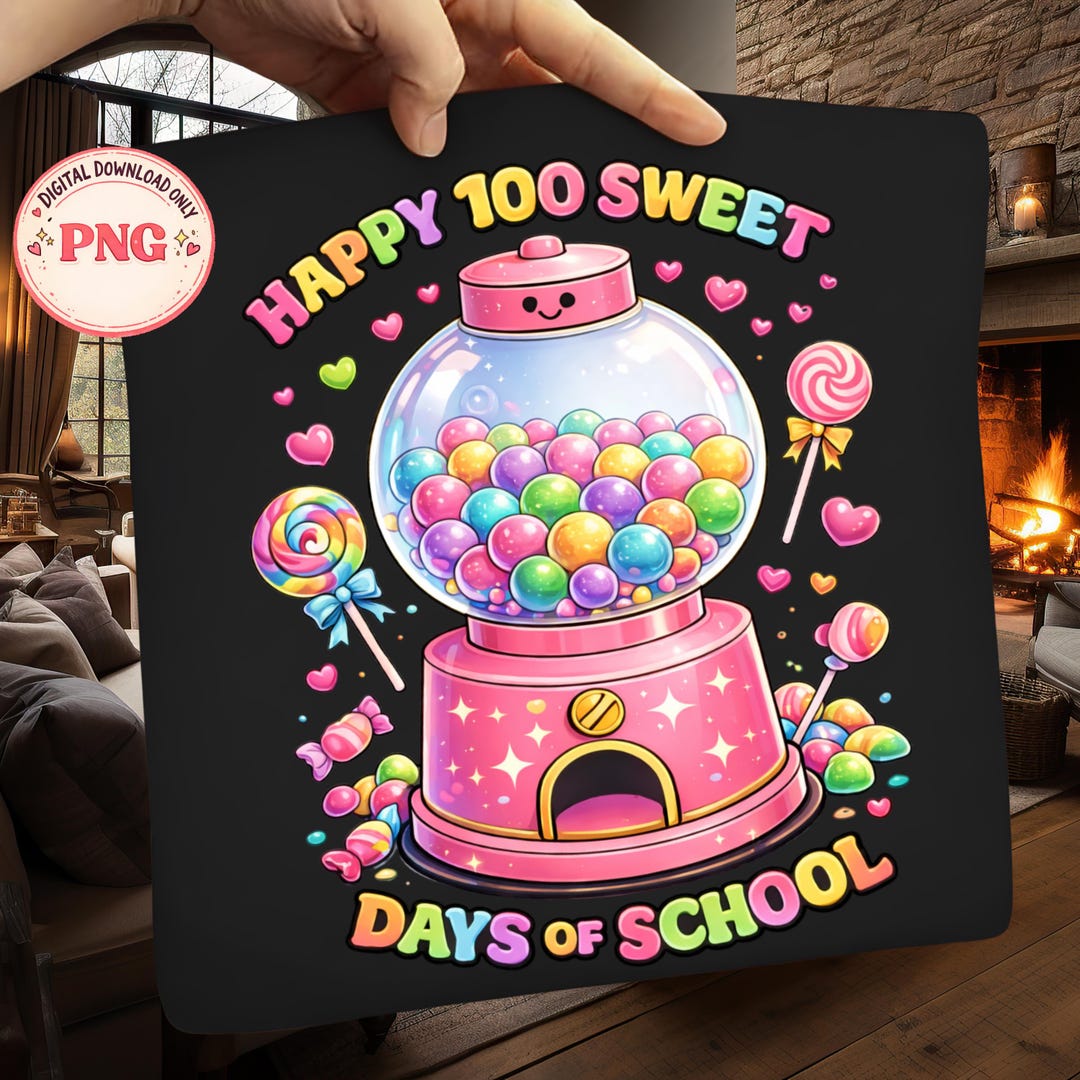 100 Days of School Gumball Machine Empty DIY Project Blank PNG: Cute ...