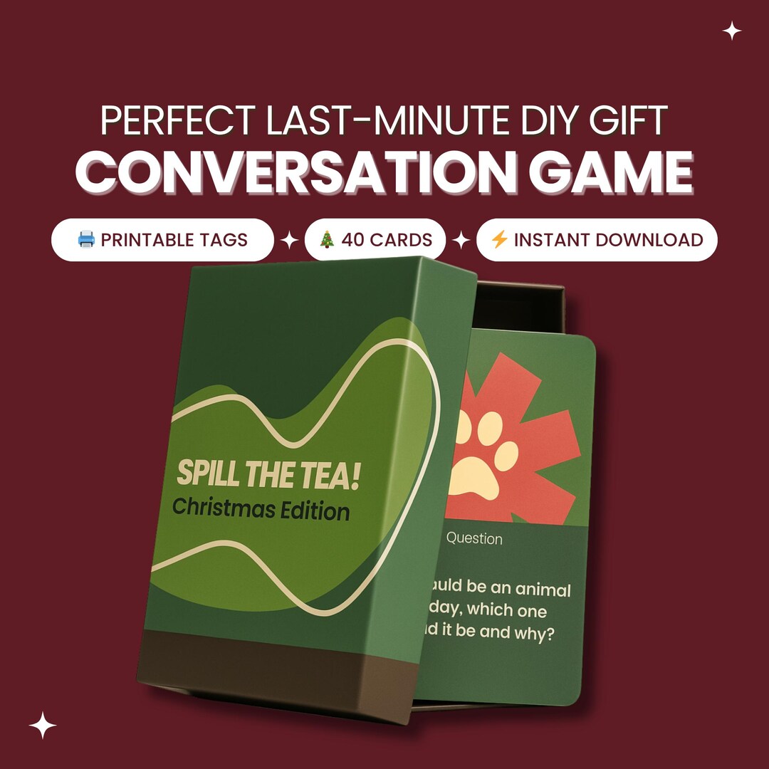 Christmas Conversation Game – Printable Family Card Game | DIY Holiday ...