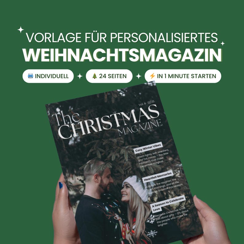 Editable Christmas Magazine Template (german) – Canva Template for ...