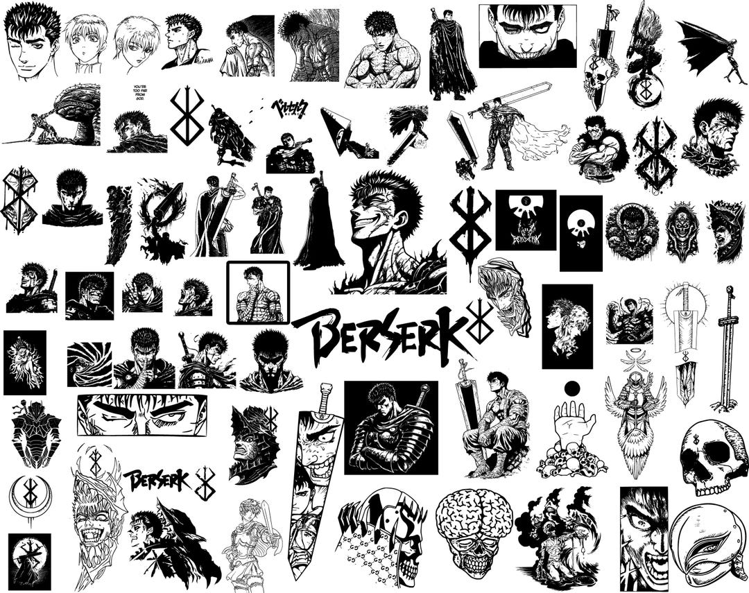Berserk 73 SVG Clipart Bundle | Guts, Griffith, Brand of Sacrifice ...