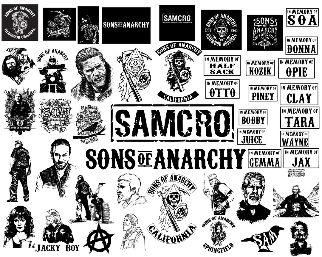 Sons of Anarchy SVG Bundle | Samcro, Reaper Crew, Motorcycle Designs ...