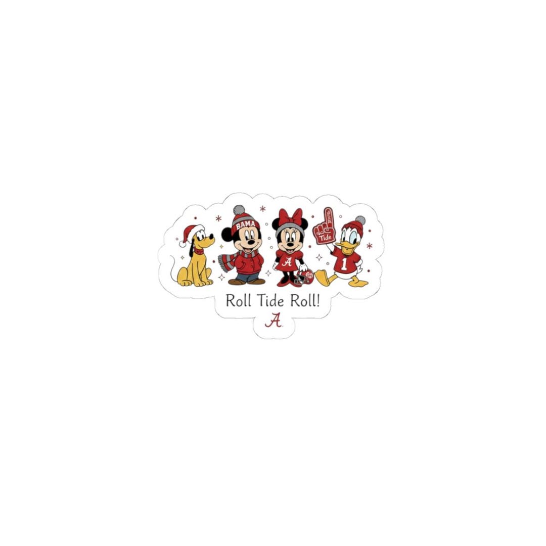 Alabama Disney Characters Sticker | Mickey, Minnie, Pluto, and Donald ...