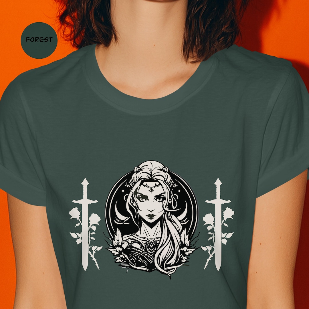 Women Warrior FMC Main Character Booktok Merch Midlevel Vibe Cotton Tee ...