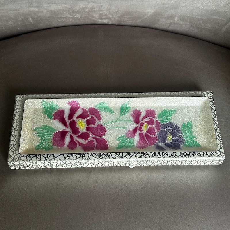 Floral Enamelware Tray - Etsy