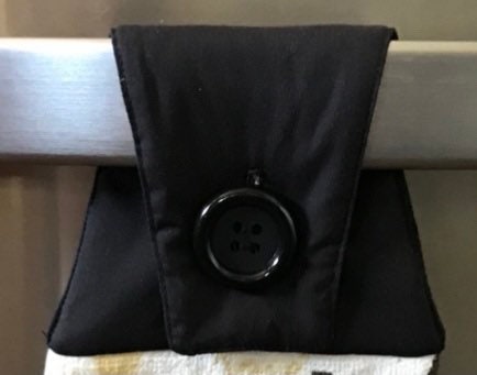 Hanging towel fabric quilted topper and button towel with | Etsy