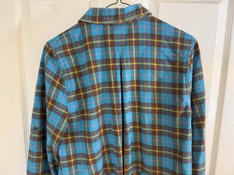 Sundance Catalog Shirt Women Medium Blue Sweet Sally Peplum Plaid ...