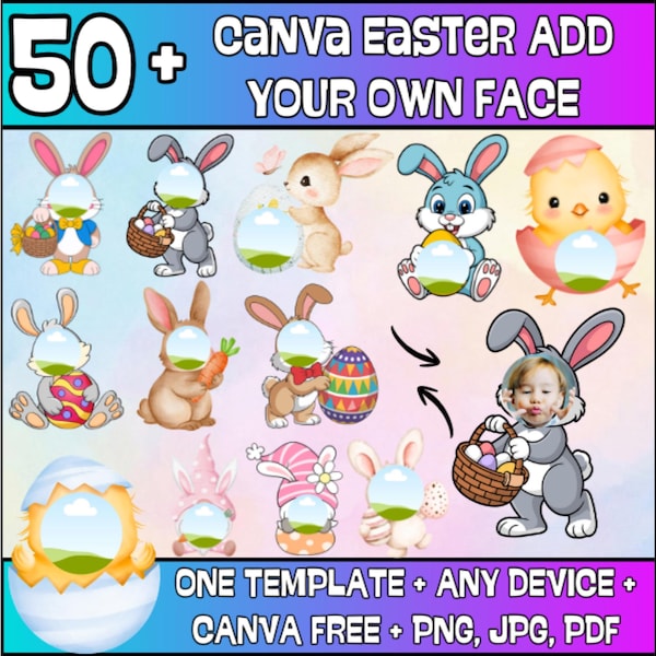 Bunny Face Cutout - Etsy