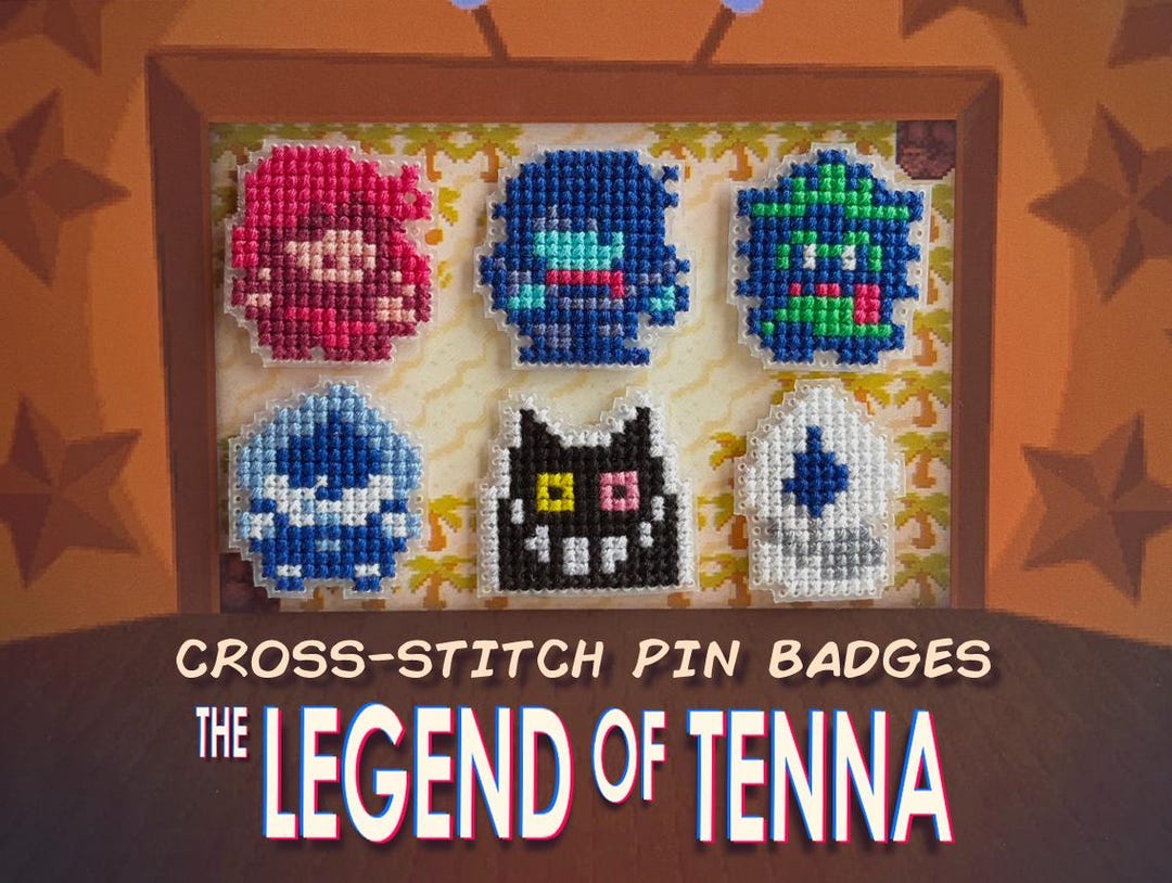 DELTARUNE - TV Time: the Legend of Tenna --- Cross-stitch Pin Badges - Etsy