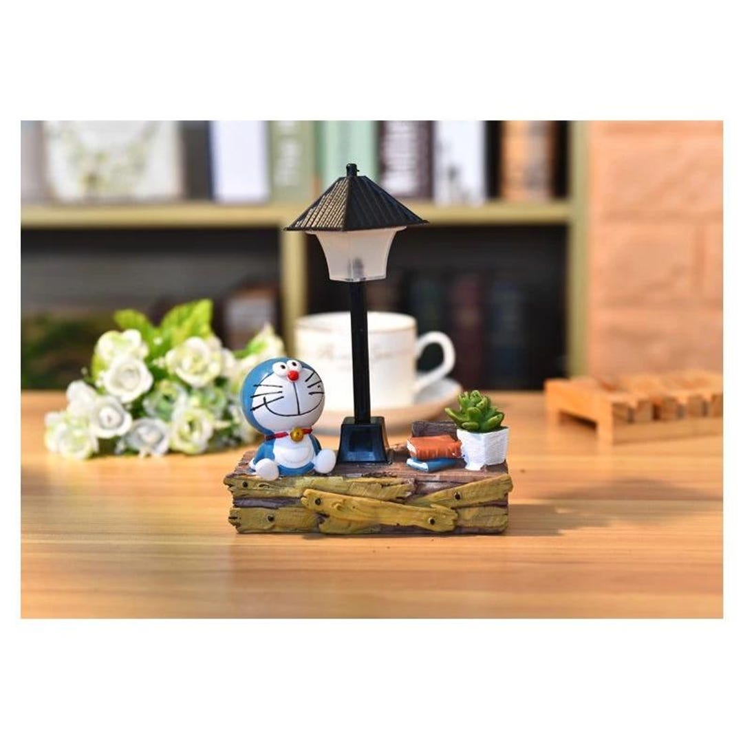 Cute Doraemon Mini Lamp Decor – Cartoon Desk Light With Street Lamp ...