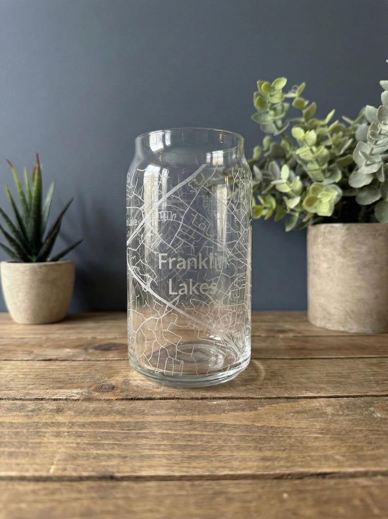 Etched Map Glasses – Custom City Map Drinkware - Etsy