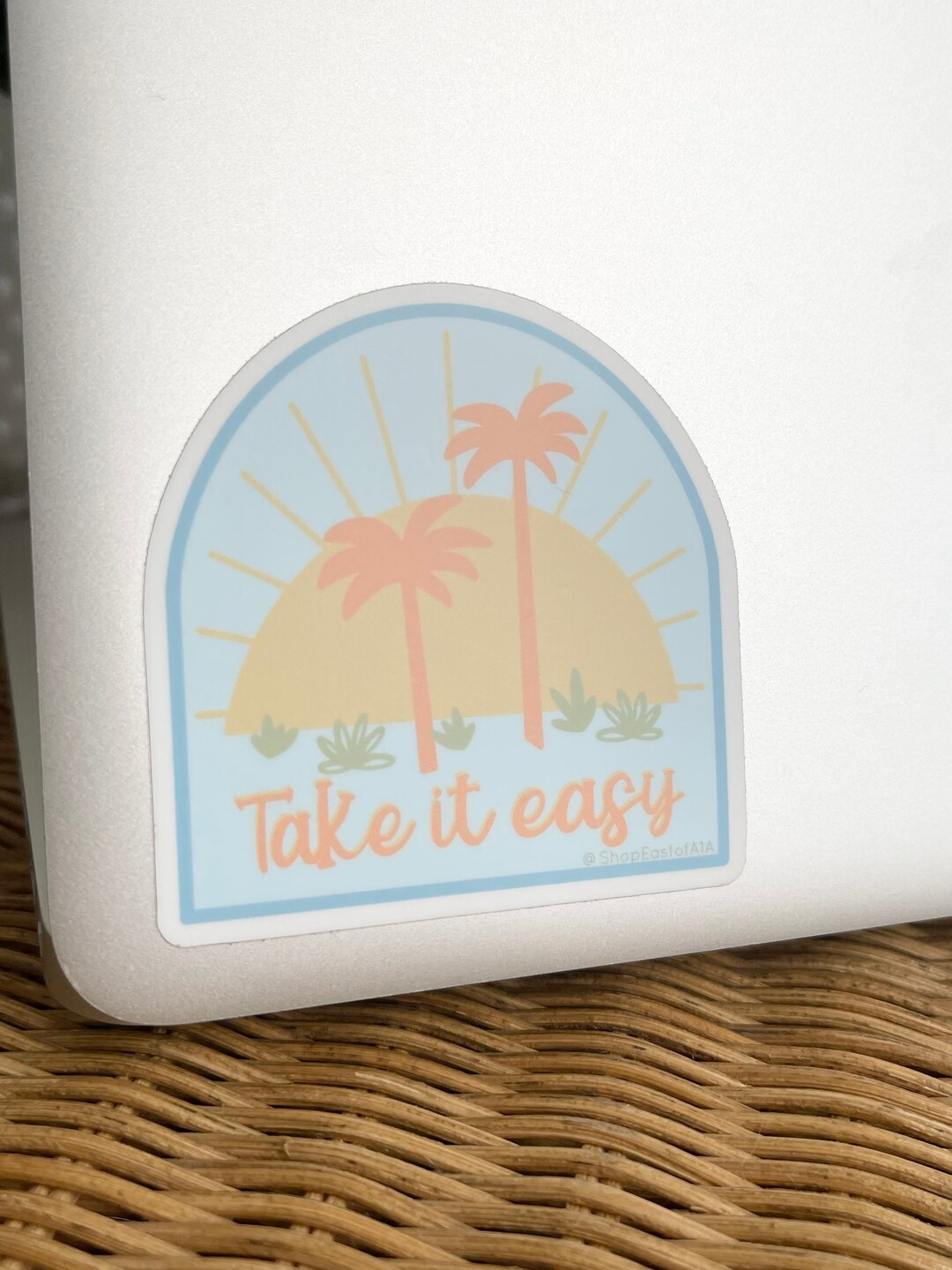 Take It Easy Sticker Life Quote Motto Boho Vibe Laptop Water Bottle ...
