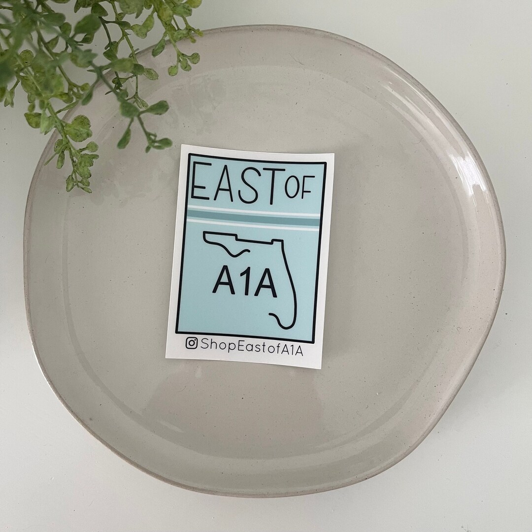 East of A1A Logo Decal | Beach Vibe | Ocean | Surf | Florida | St ...