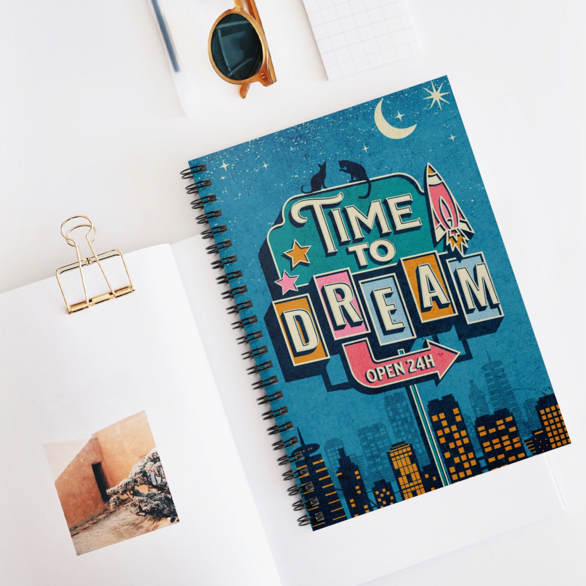 Time to Dream Spiral Notebook, Motivational Notebook, Dream Journal ...