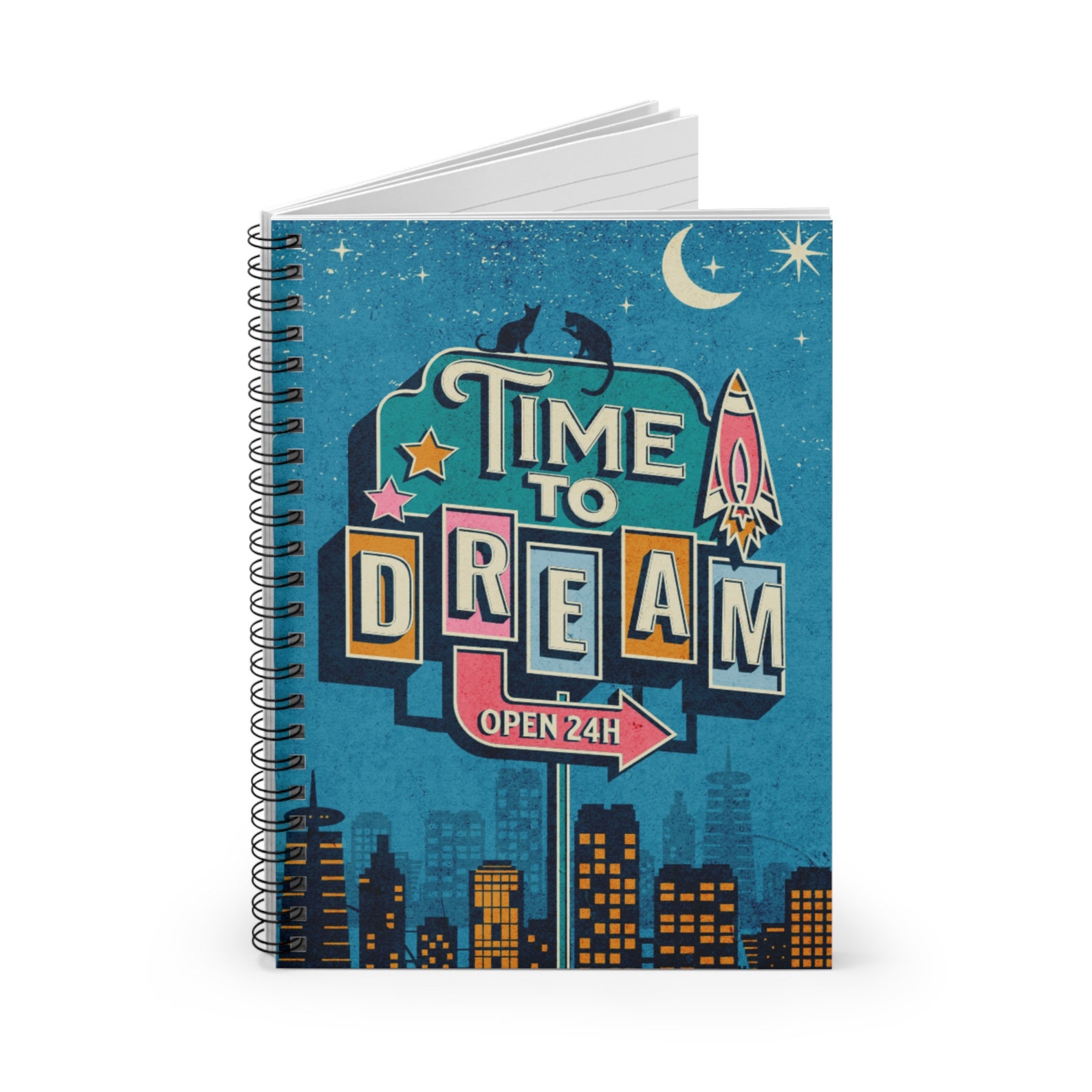 Time to Dream Spiral Notebook, Motivational Notebook, Dream Journal ...
