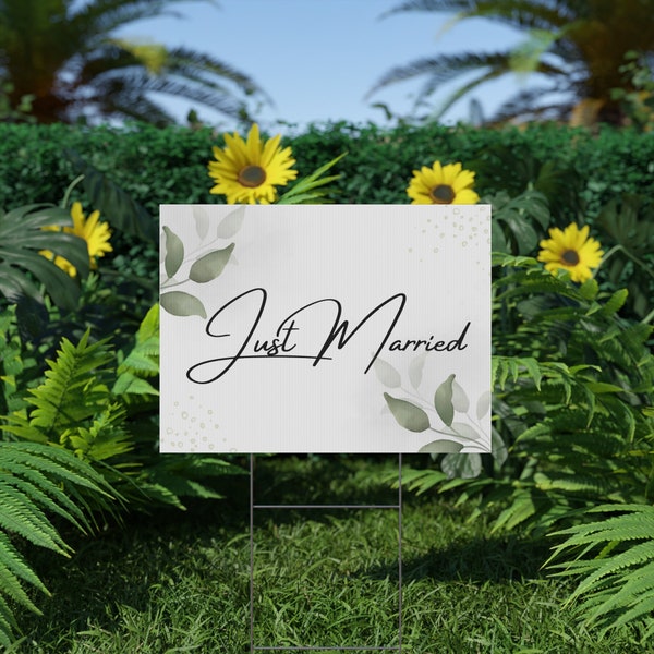 Just Married Sign - Etsy