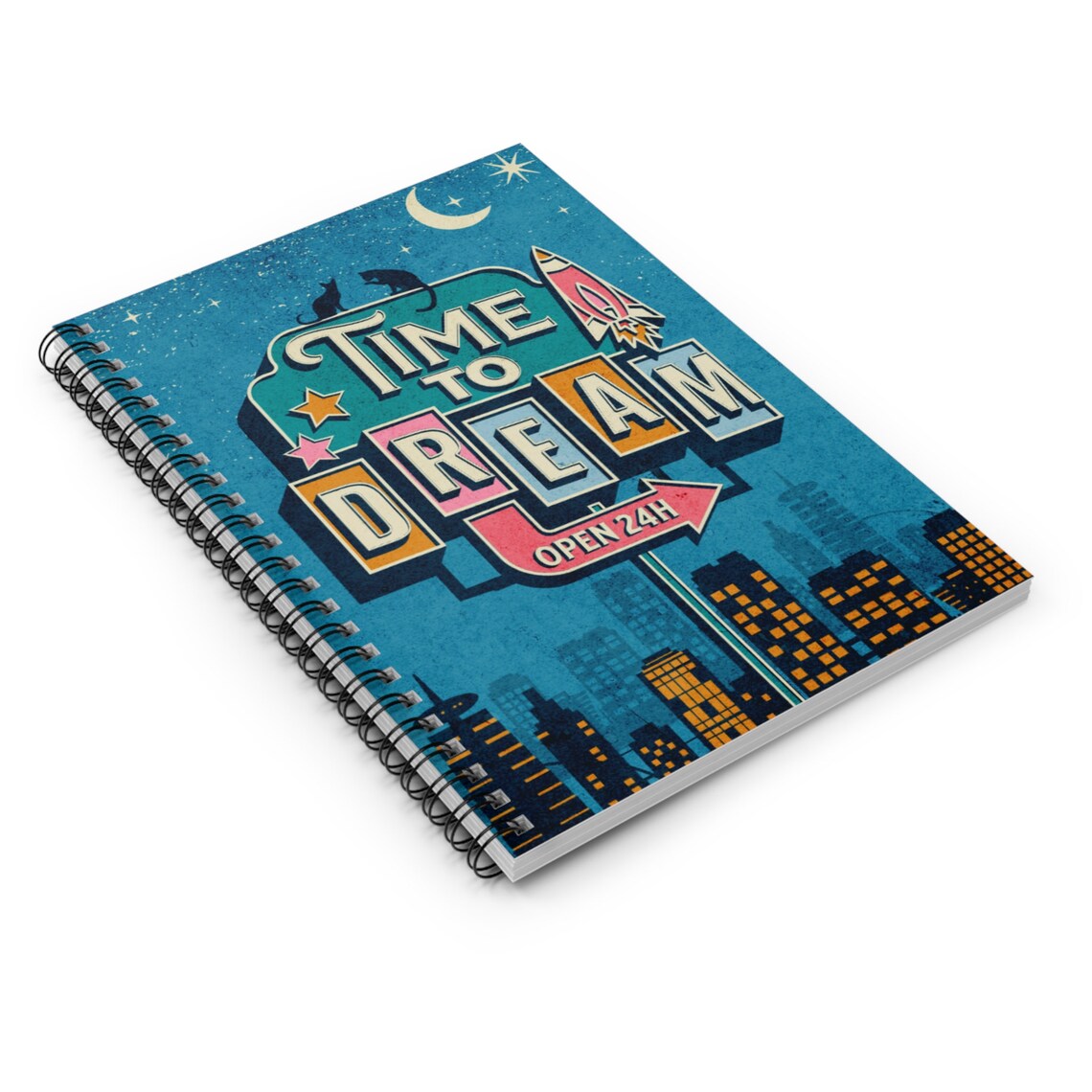 Time to Dream Spiral Notebook, Motivational Notebook, Dream Journal ...
