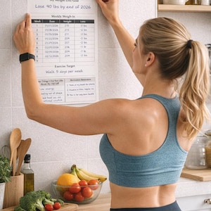 2026 Weight Loss Planner Printable | Health Goal Tracker | Weekly Weigh ...