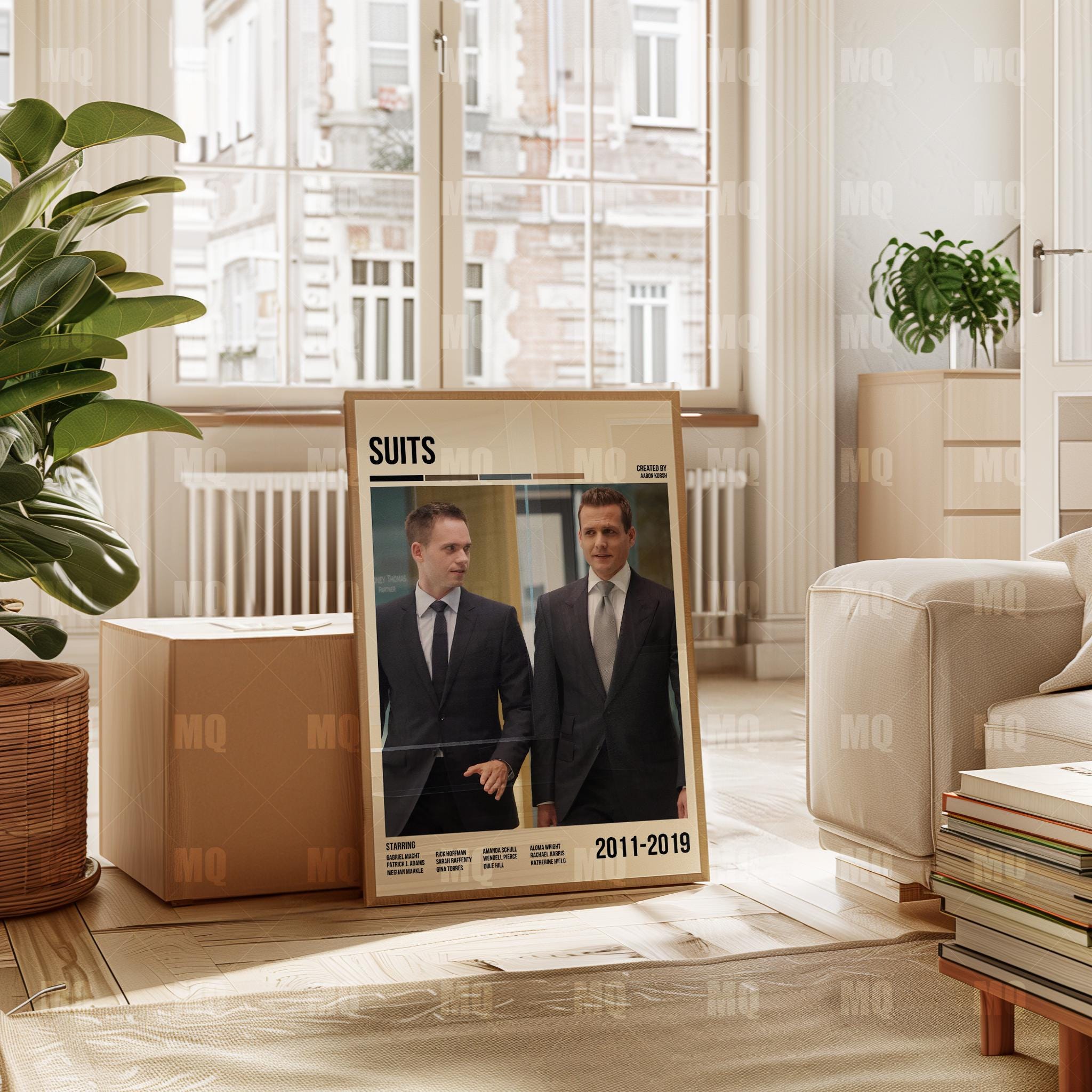 Suits Vintage Movie Poster, Vintage Inspired Poster, Mid Century Modern ...