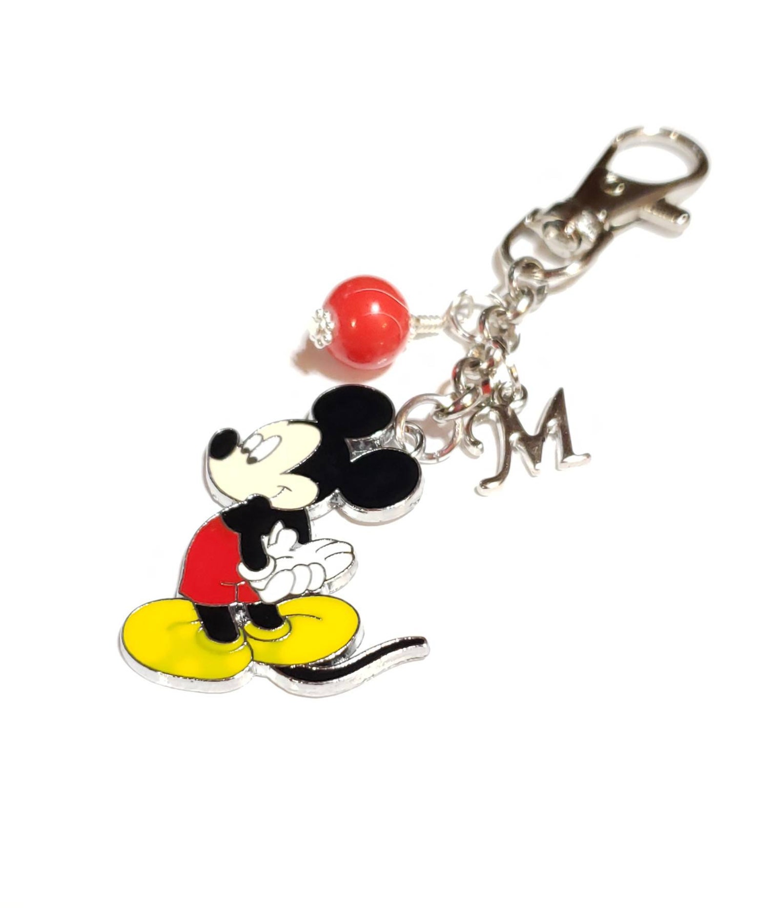 Personalized Mickey Mouse Keychain Custom Name Letter Gift - Etsy