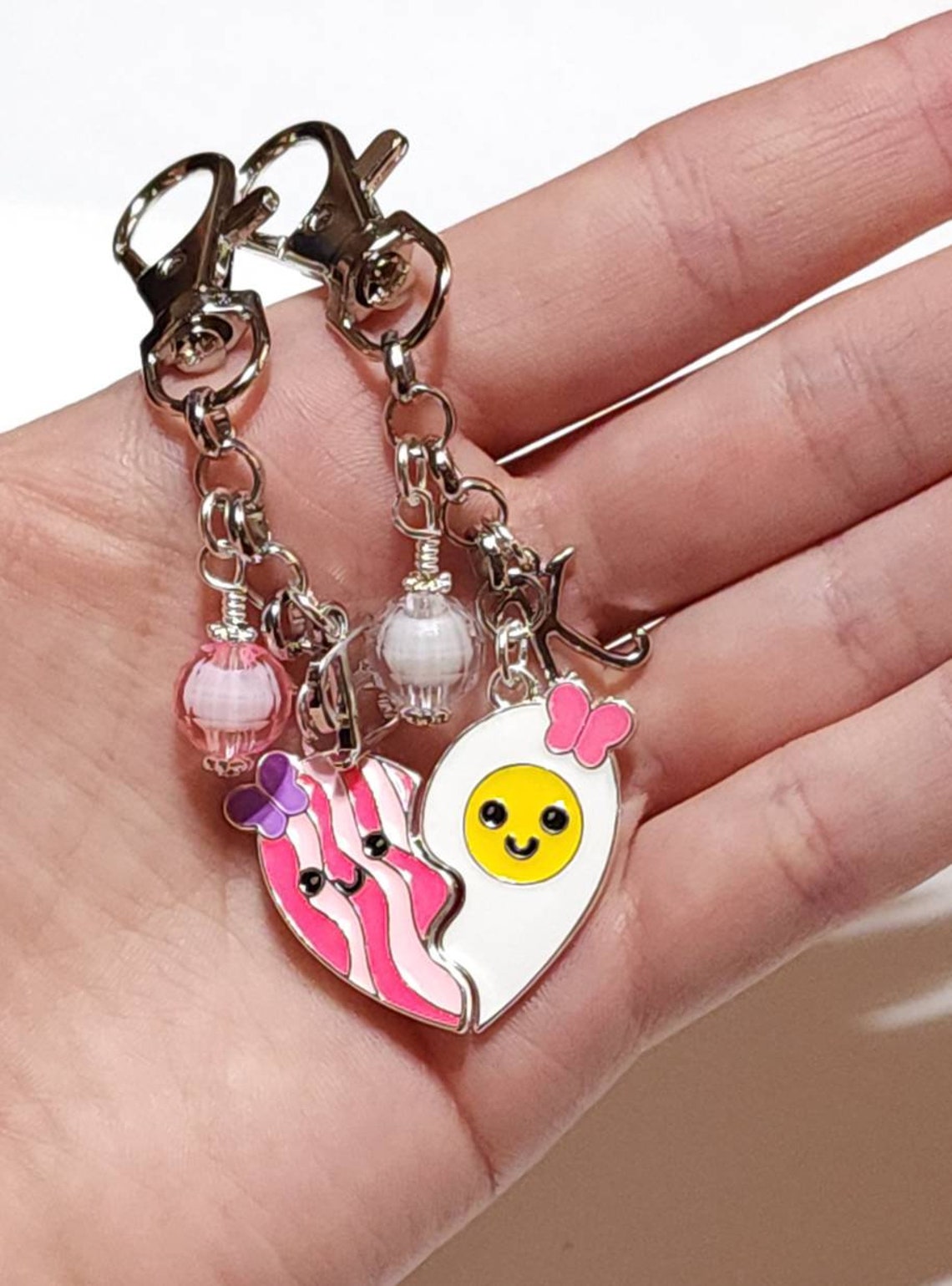 We Go Together Like Eggs and Bacon Personalized Keychain, Custom Name ...