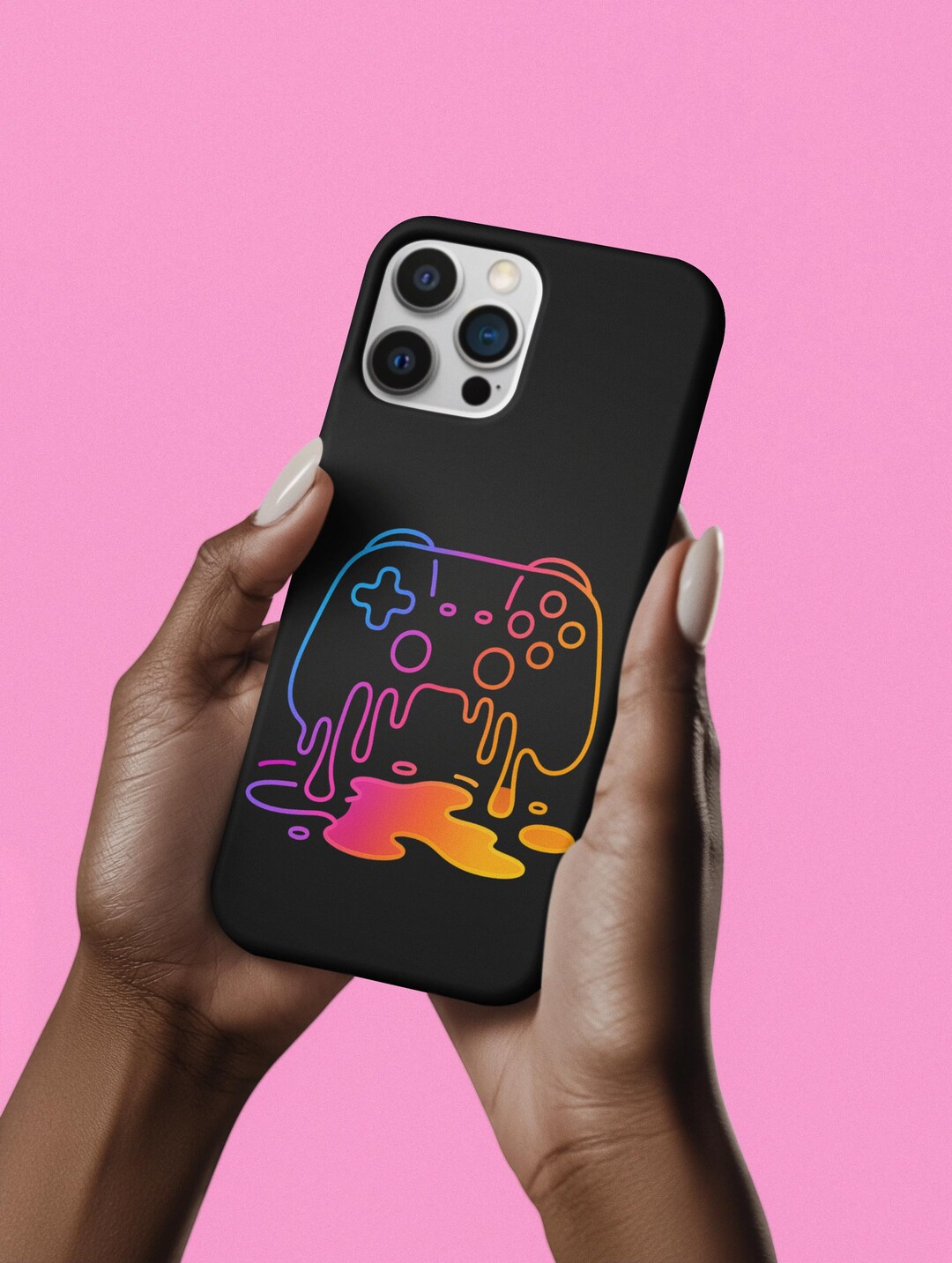 Neon Controller Melting Paint Tough Phone Case: for Gamers Young and ...