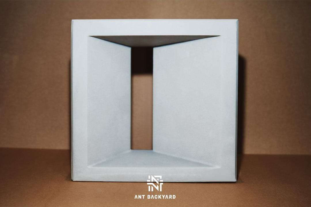 Modern Cement Block Divider | Geometric Sculpture, Home Decor - Etsy