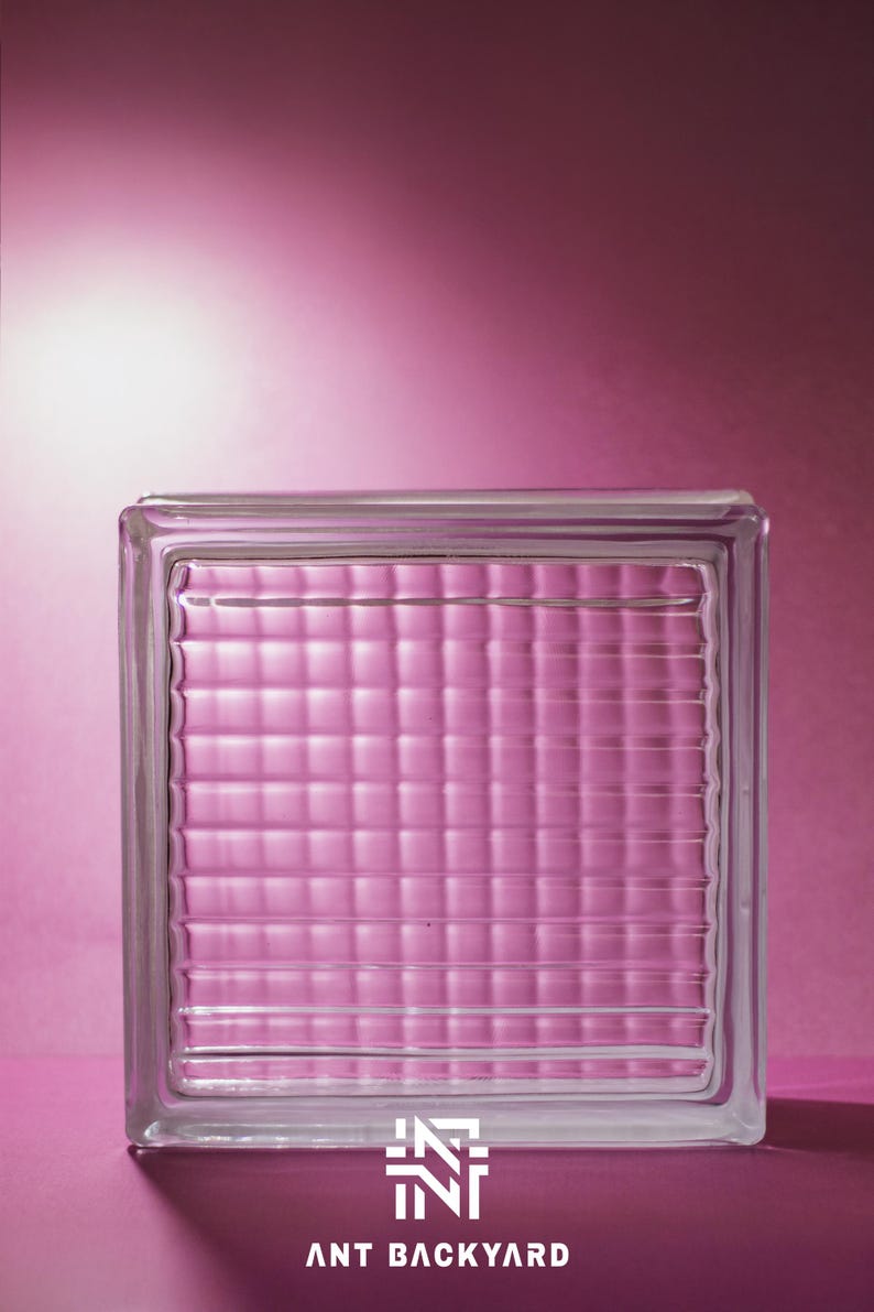 Buy Clear Square-grid Glass Brick – Modern Textured Block for Creative ...