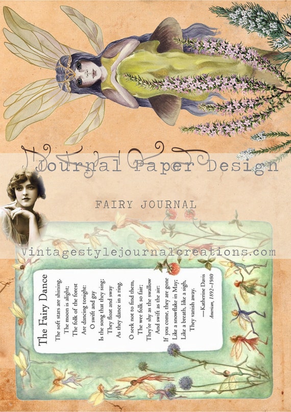 Printable Fairy Journal Pages & Designer Fairy Painting - Etsy