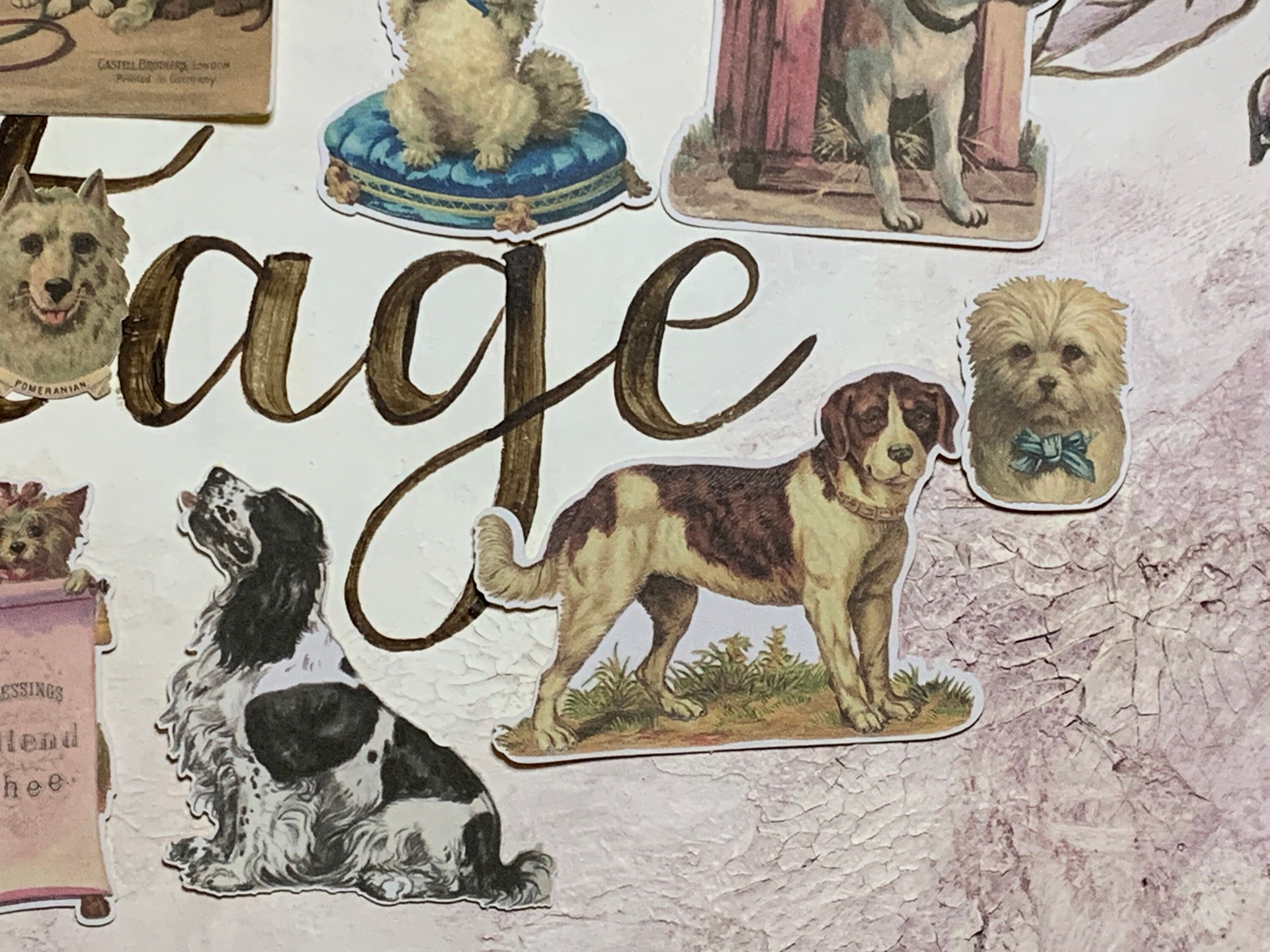 Vintage Dogs Die Cut Stickers - Etsy Australia