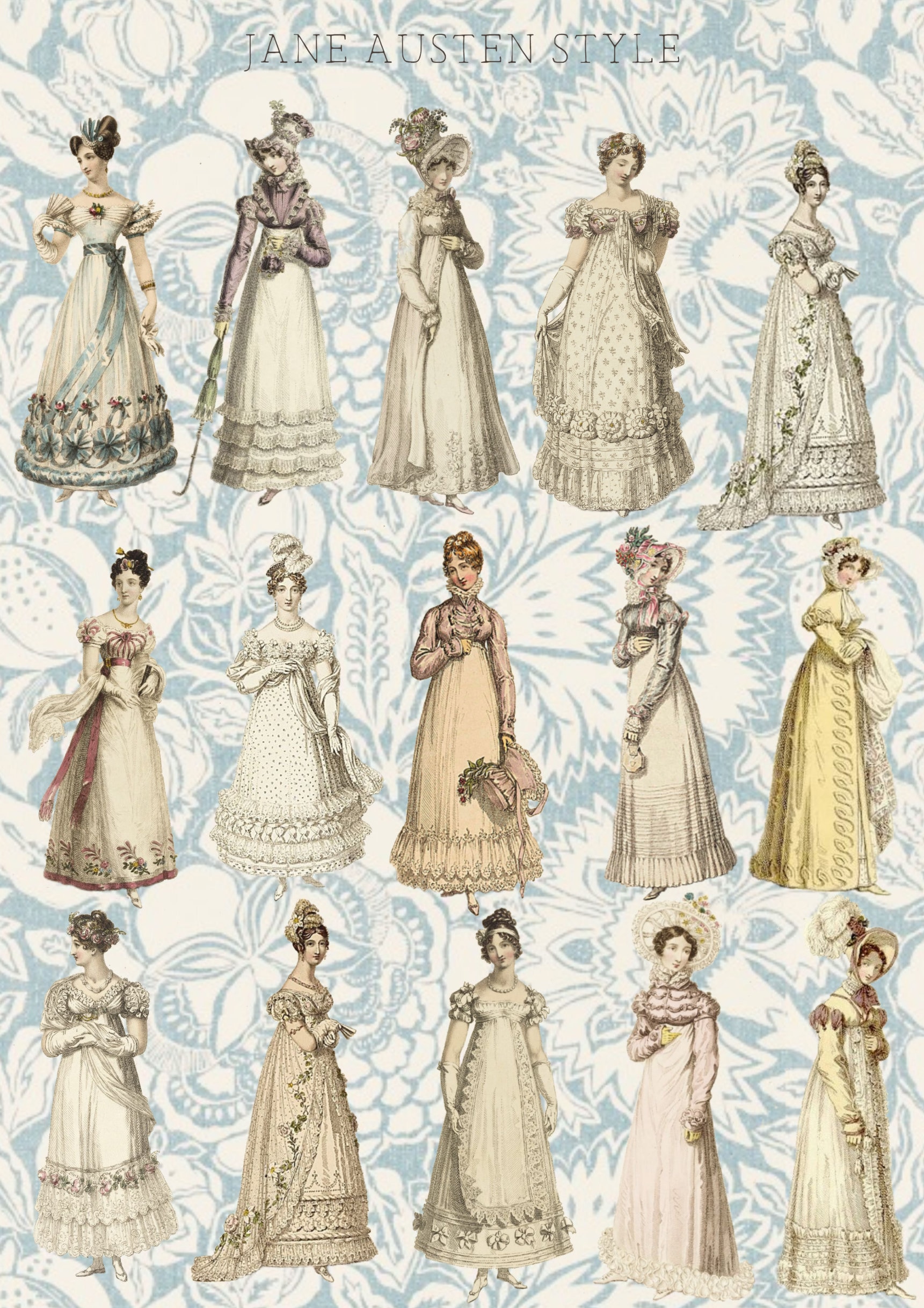 Jane Austen Style Die Cut Stickers - Etsy Australia