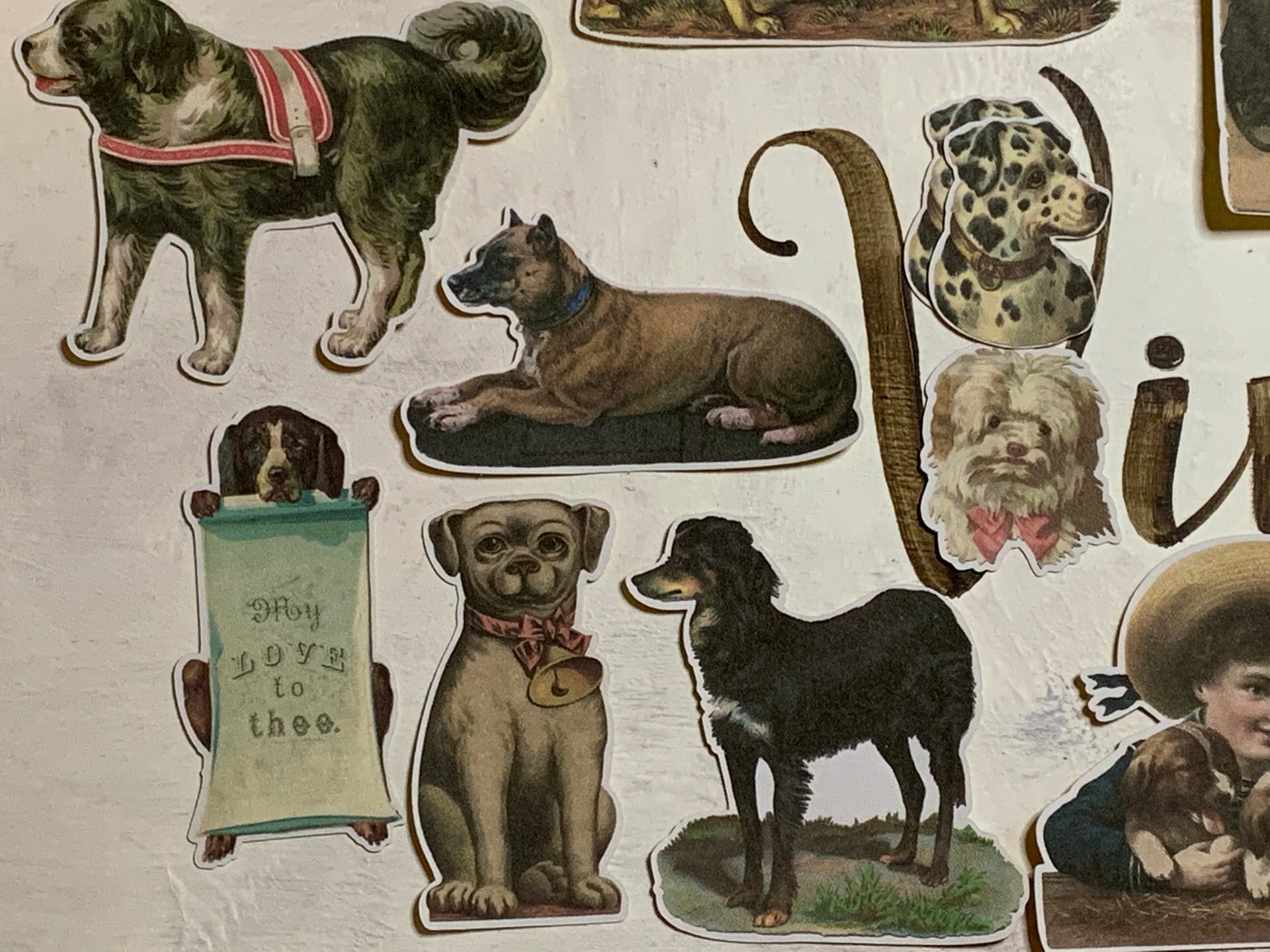 Vintage Dogs Die Cut Stickers | Etsy Australia