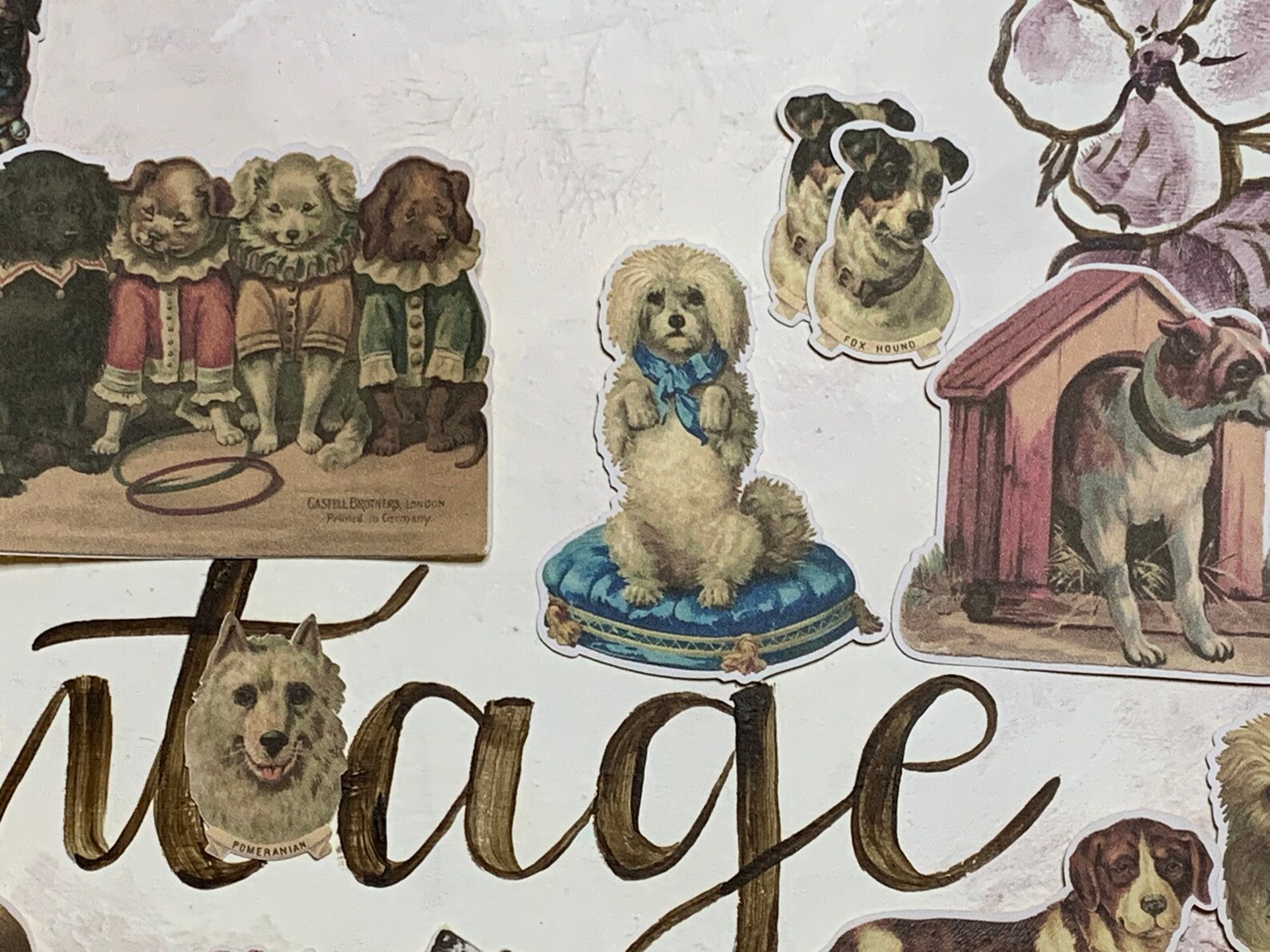 Vintage Dogs Die Cut Stickers - Etsy Australia