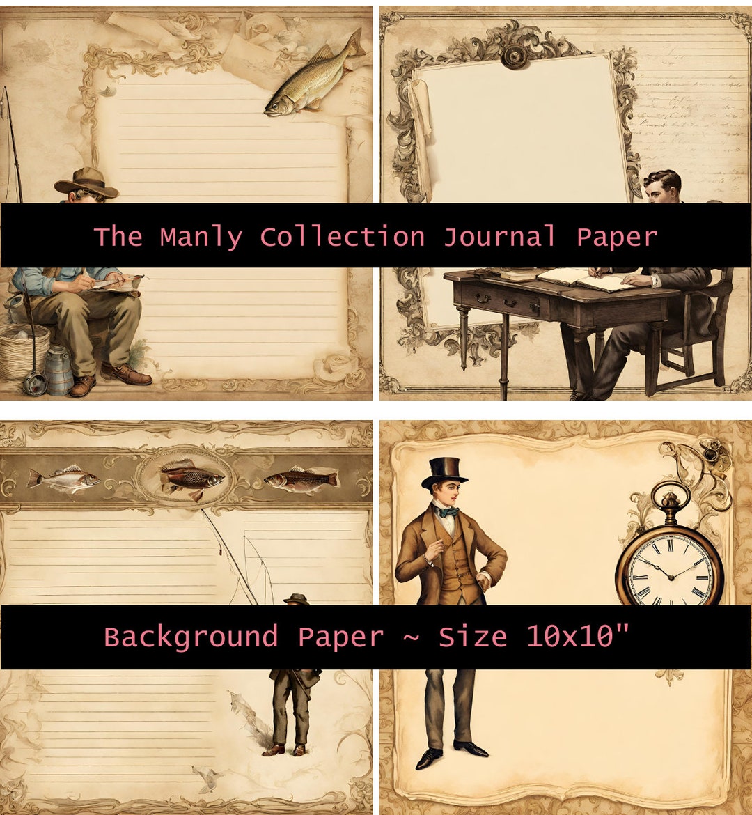 The Manly Collection Digital Journal Paper 99 Pages - Etsy