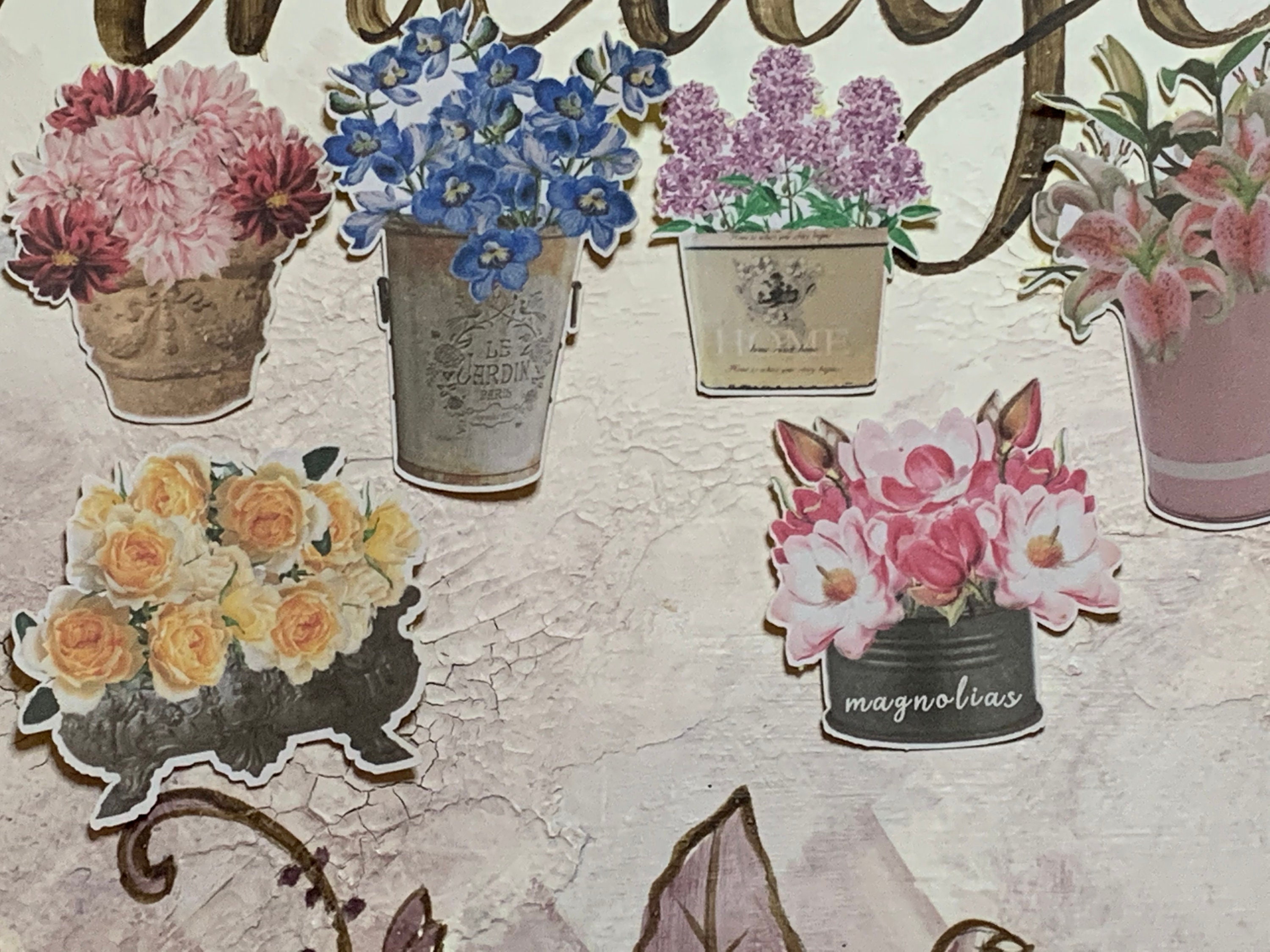 Flower Pot Die Cut Stickers - Etsy Australia