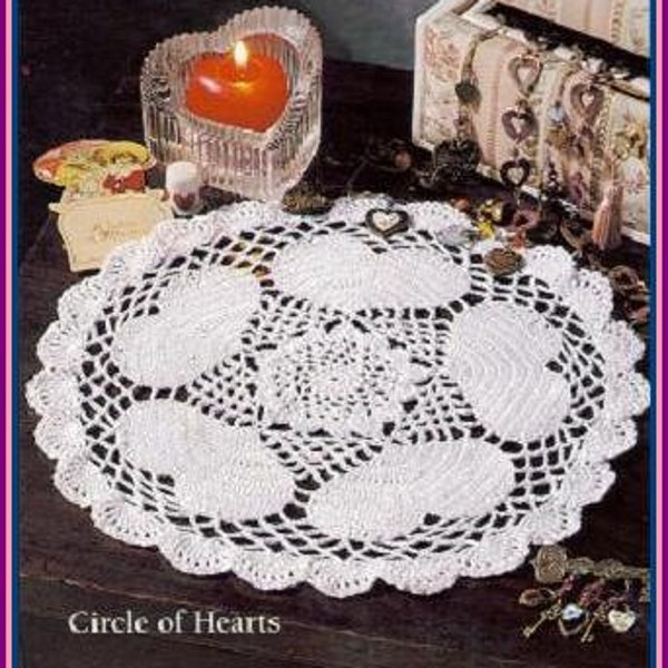 Crochet Heart Doily - Etsy