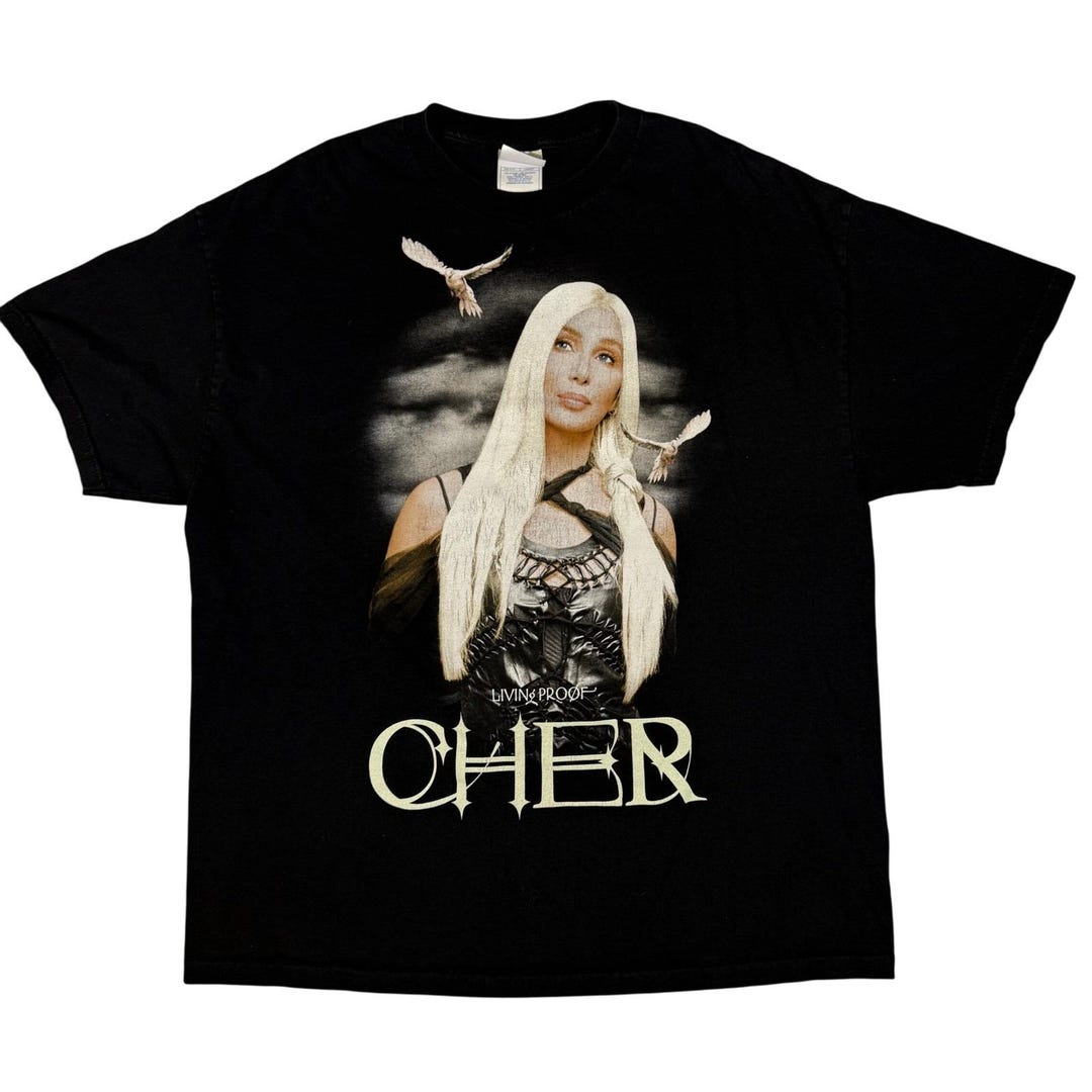 Cher Living Proof Farewell Tour 2003 Concert Graphic Black T Shirt 2XL ...