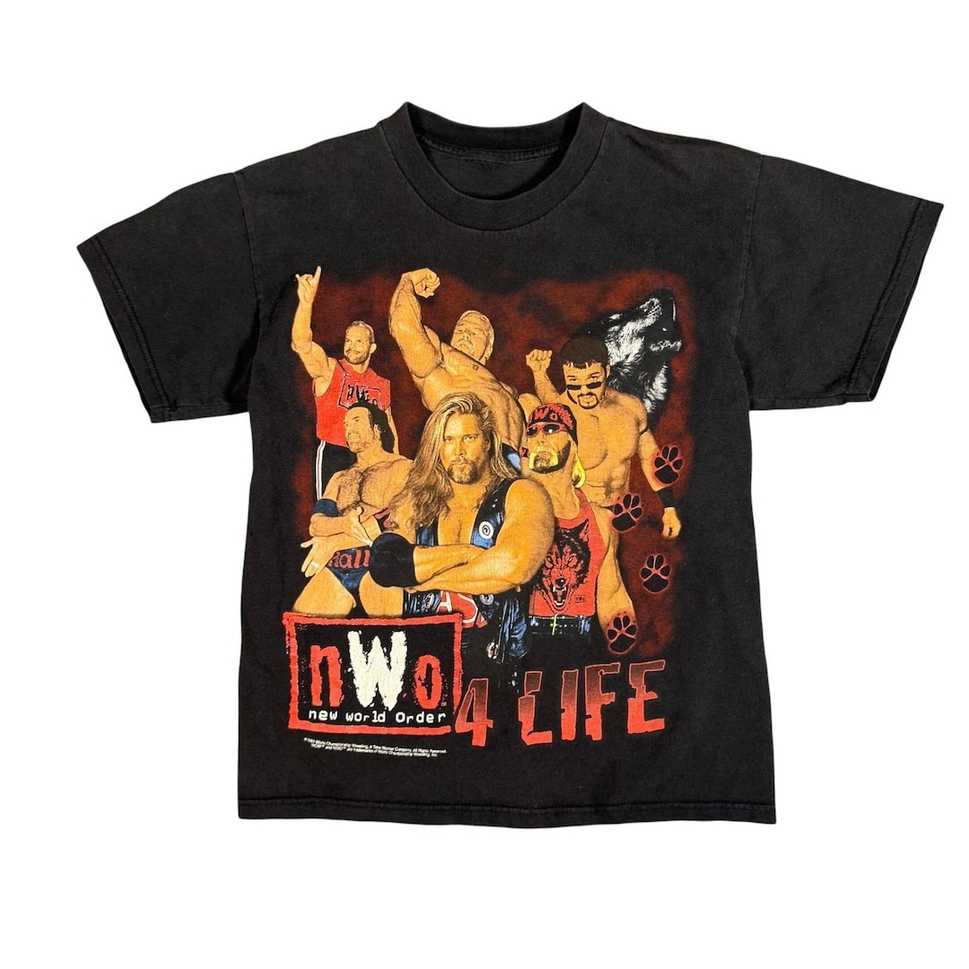 Vintage 1999 NWO 4 Life WCW Wrestling Graphic T-shirt Black - Etsy